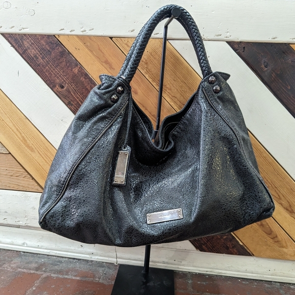 Michele | Bags | Michele Shiny Pebble Leather Purse | Poshmark